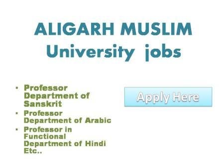 ALIGARH MUSLIM University jobs 2022