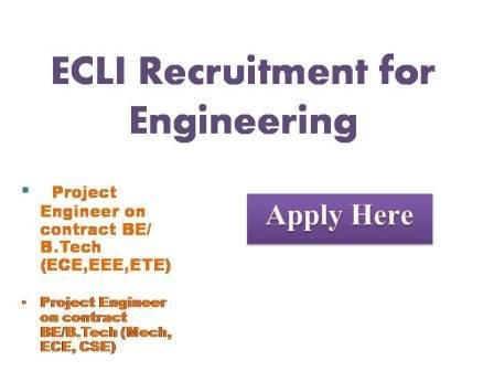 ECLI Recruitment 2022 for Engineering