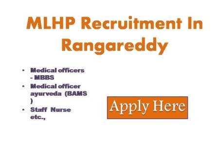 MLHP Recruitment In Rangareddy 2023